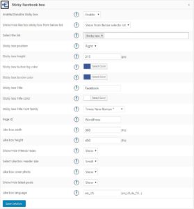 Facebook Like box Sticky box – WpDevArt Demo Website